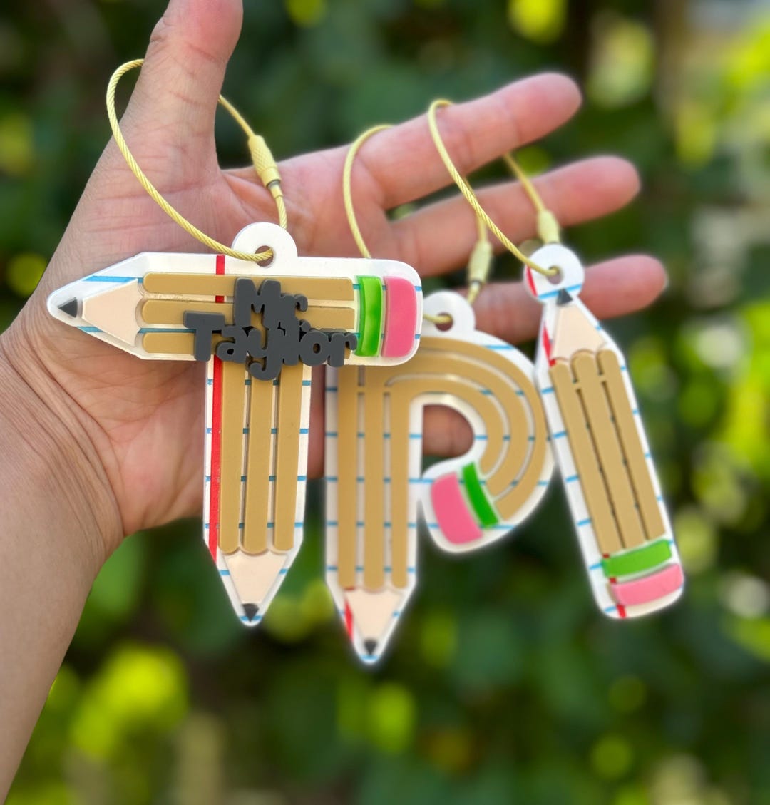 Pencil Teacher Gift Tag / Teacher Appreciation Gift / Pencil Letter Tag ...