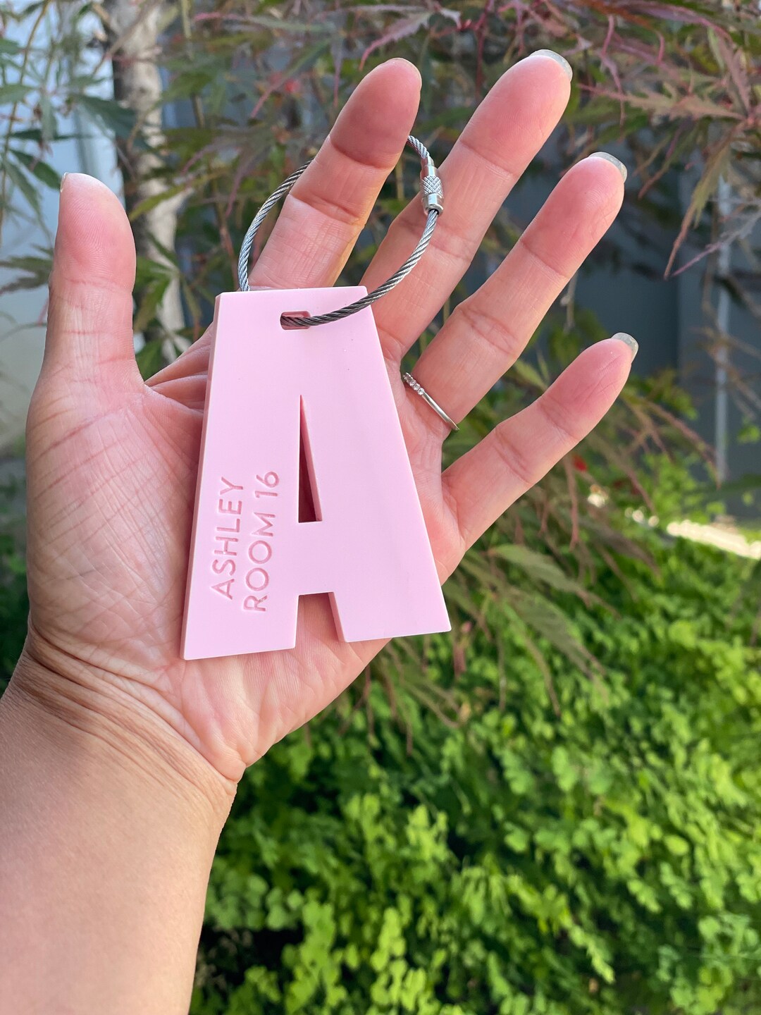 Privacy Letter Cut Name Tag 1/4" / Backpack Tag / School Bag Name ...