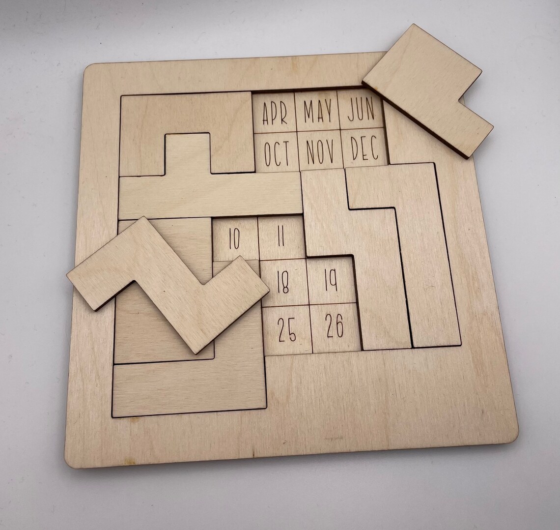 Daily Polyomino Puzzle Calendar Challenging Calendar Desk - Etsy