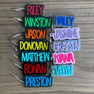 Backpack Name Tag Double Layer / Neutral Tag / School Bag Name ...