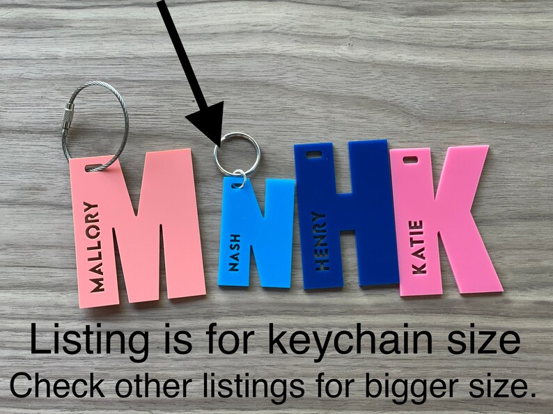 Keychain Name Tag / Lunch Bag Tag / School Bag / Personalized - Etsy