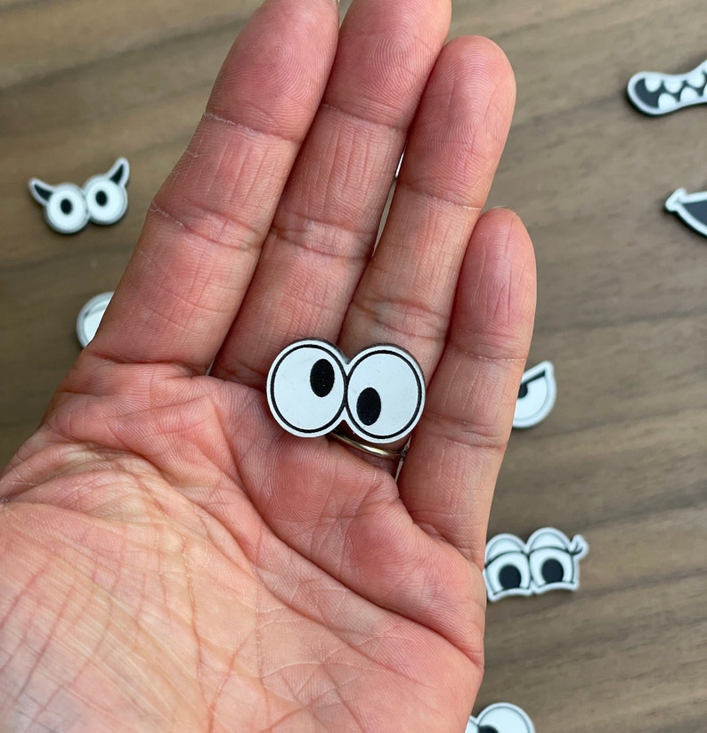 Plant Googly Eyes and Faces Magnet Eyes and Mouth Leaves - Etsy