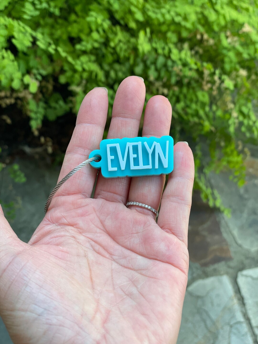 Small Name Tag Keychain / Lunch Bag Tag / Backpack / School Bag Name ...