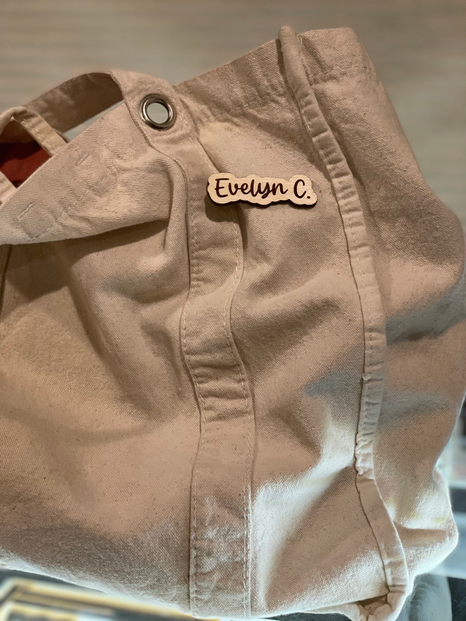 Personalized Wood Pin / Wooden Name Pin / Name Tag Pin / Pins - Etsy