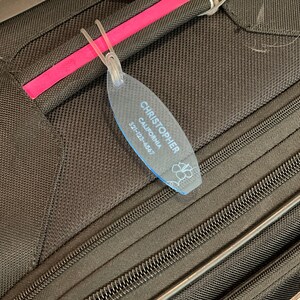 1/4" Surfboard Acrylic Luggage Tags / Address Tag / Name Tag ...