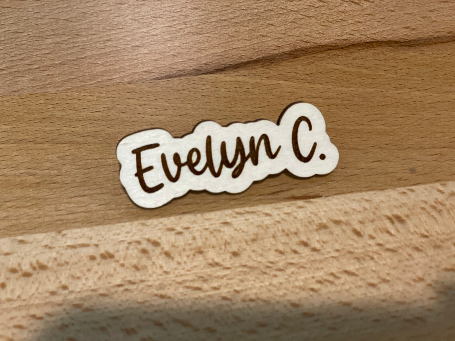 Personalized Wood Pin / Wooden Name Pin / Name Tag Pin / Pins - Etsy