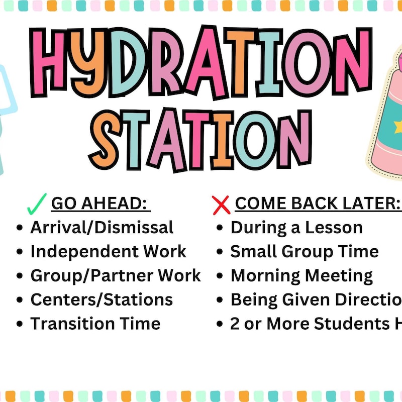 Hydration Station Sign - Etsy
