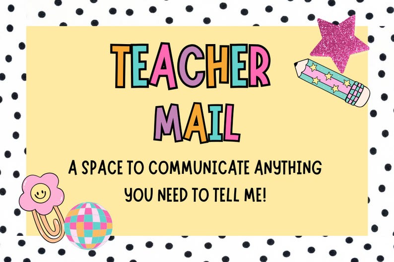 Teacher Mail Sign - Etsy