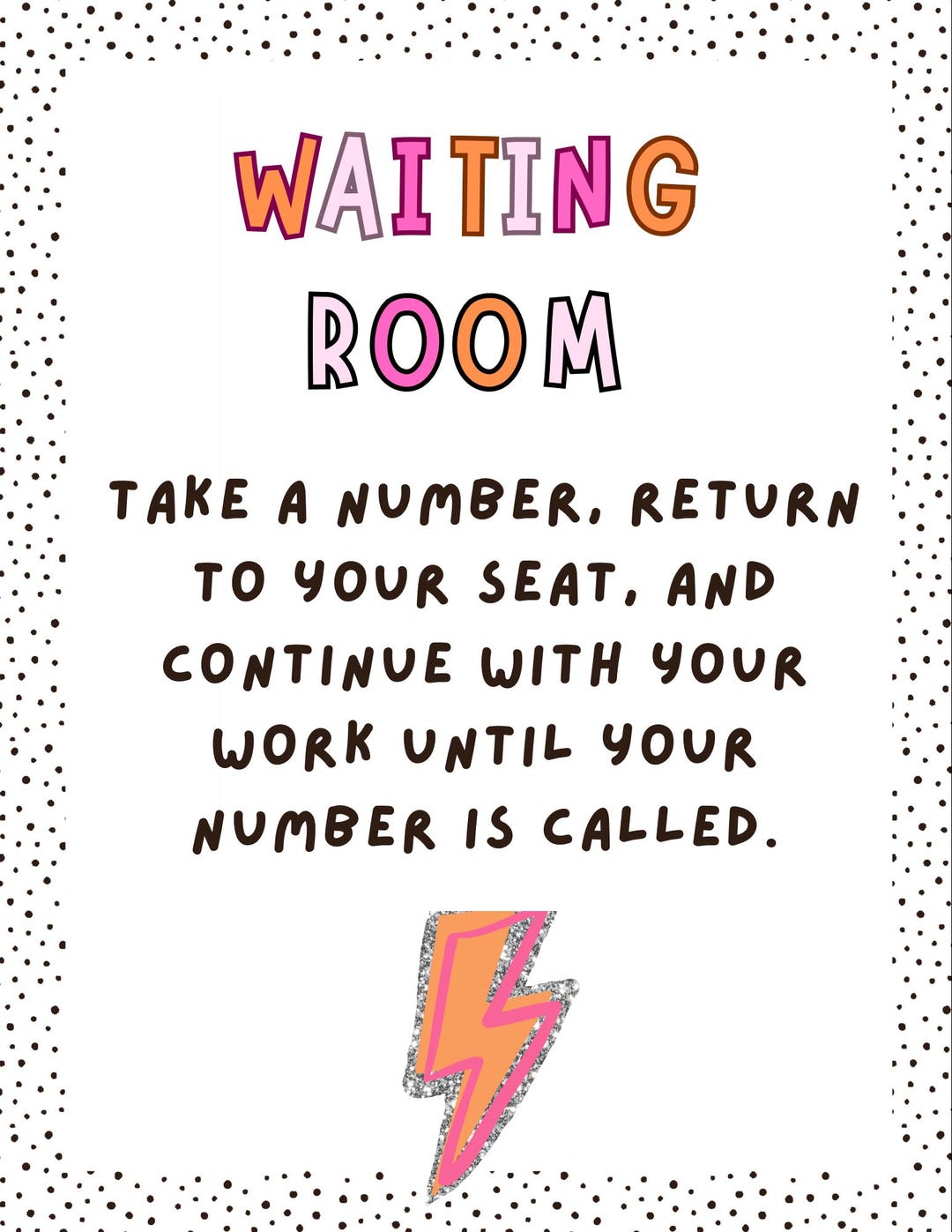 Classroom Waiting Room Sign - Etsy