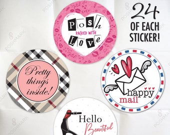 Poshmark Thank You Sticker Variety Pack, Posh Love Label Stickers for ...