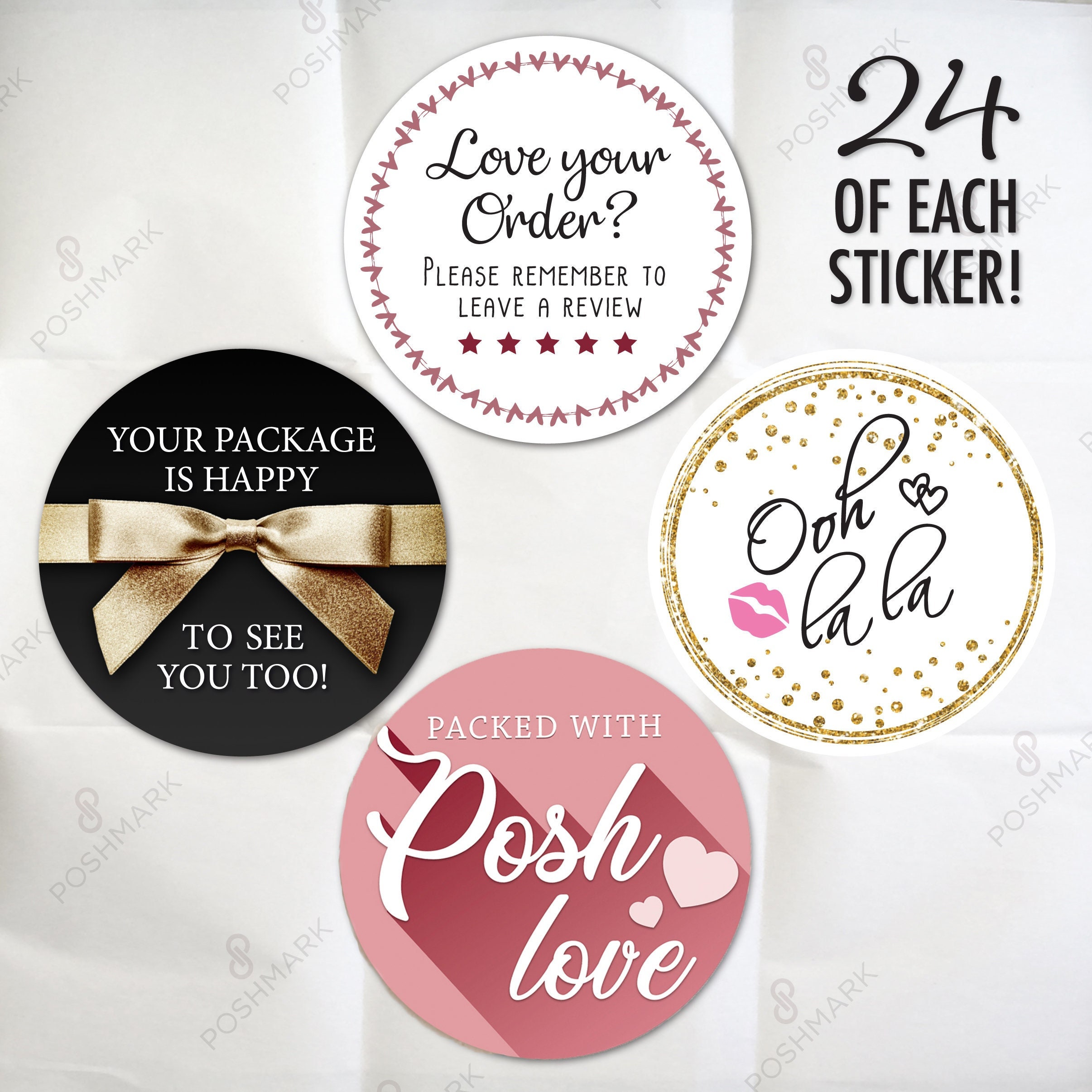 Poshmark Thank You Sticker Variety Pack Posh Love Label - Etsy