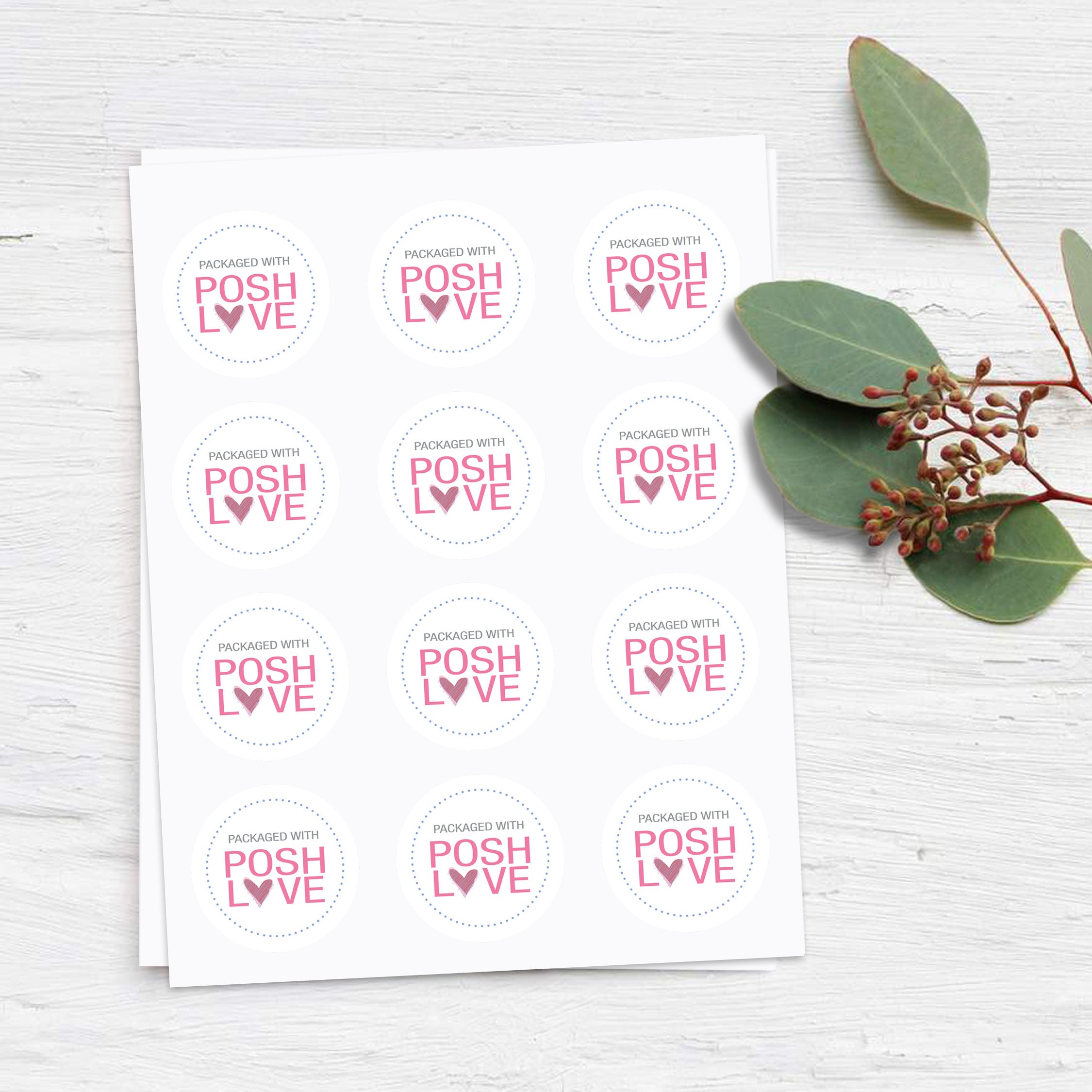 Poshmark Thank You Sticker Variety Pack, Posh Love Label Stickers for ...