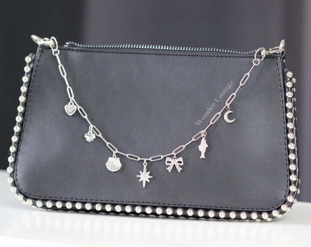 Custom Bag Charm Chain - Silver Bag Chain Charm Personalized Body Bag ...