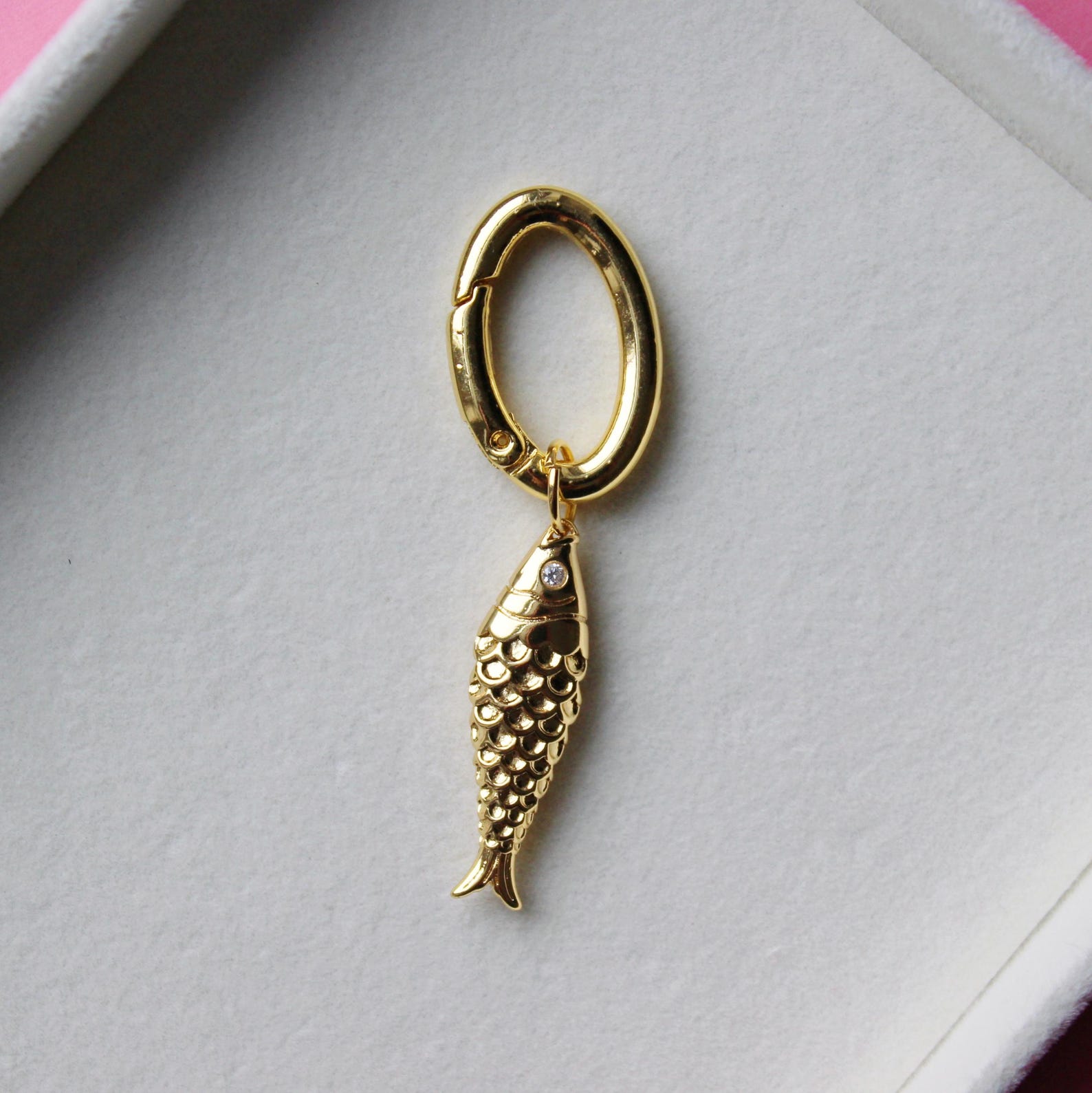 Fish Bag Charm - Sardine Bag Charm Sardine Pendant Gold Fish Charm ...