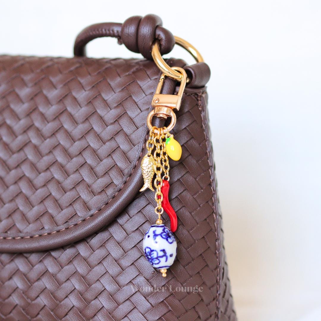Italian Summer Bag Charm - Fish Bag Charm Chilli Charm Lemon Bag Charm ...
