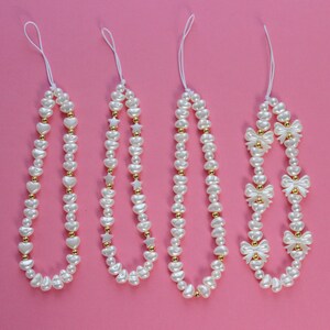 Pearl Phone Strap - Bead Phone Strap Beaded Phone Strap Custom Phone ...