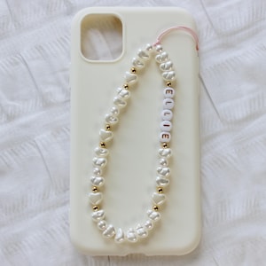 Pearl Phone Strap - Bead Phone Strap Beaded Phone Strap Custom Phone ...