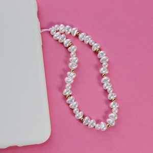 Pearl Phone Strap - Bead Phone Strap Beaded Phone Strap Custom Phone ...