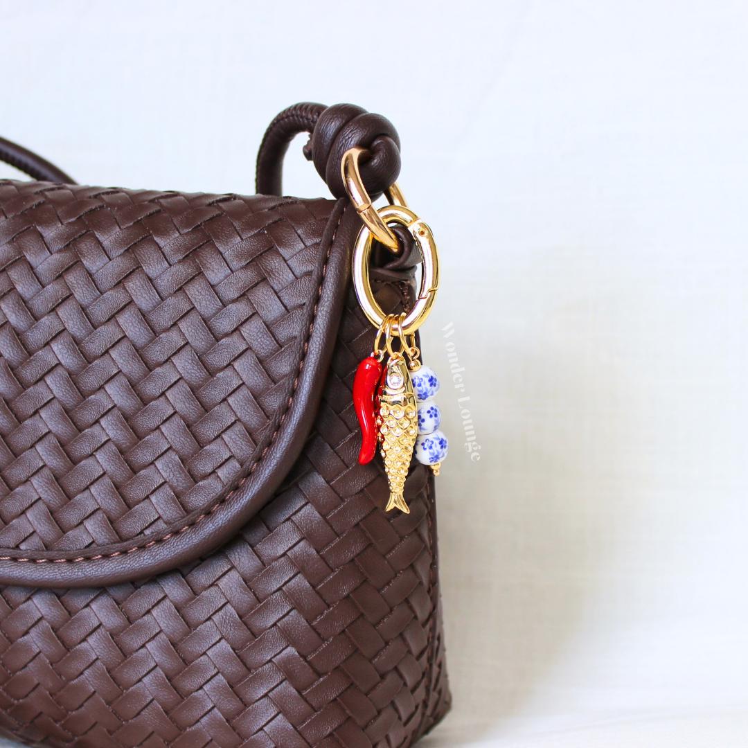 Fish Bag Charm - Sardine Bag Charm Sardine Pendant Gold Fish Charm ...