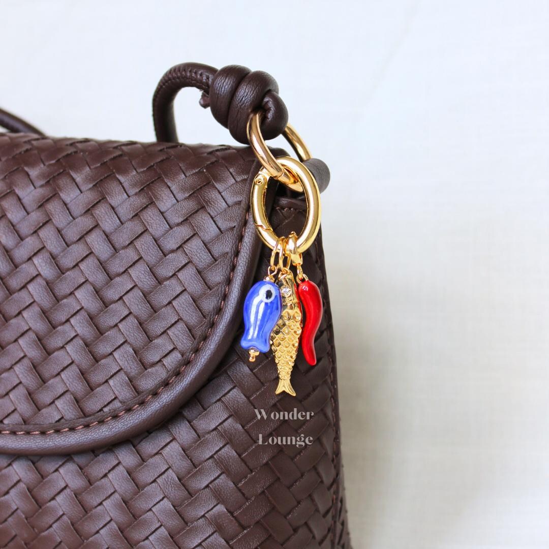 Fish Bag Charm - Sardine Bag Charm Sardine Pendant Gold Fish Charm ...