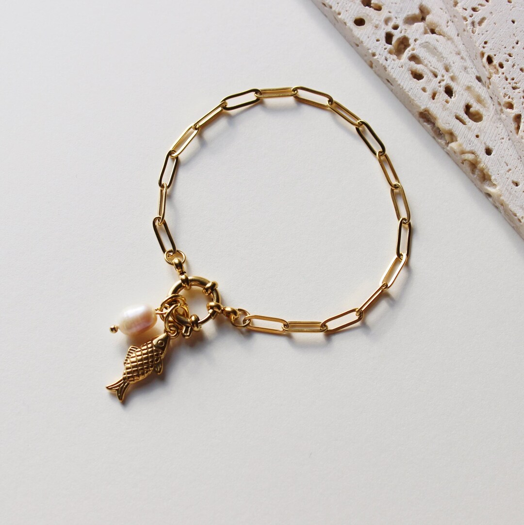 Gold Fish Bracelet- Sardine Bracelet Gold Sardines Bracelet Gold Multi ...