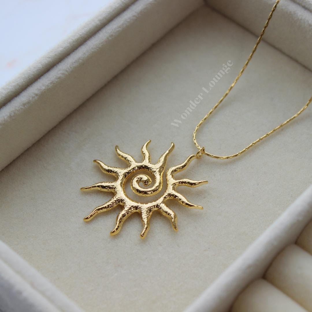 Sun Burst Necklace Sun Rays Necklace Sun Ray Necklace Sun Necklace Sun ...