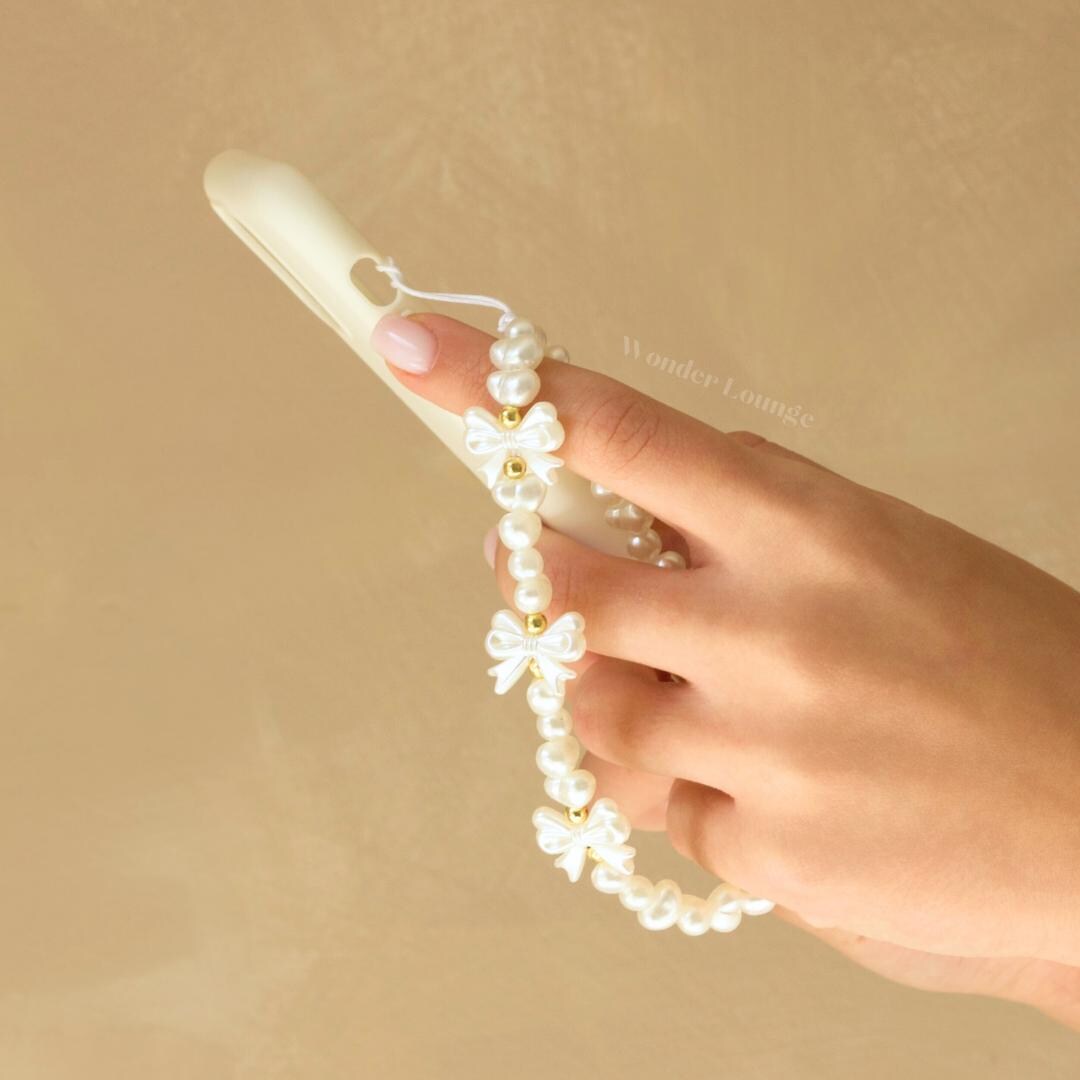 Bow Phone Charm - Bead Phone Strap Beaded Phone Strap Custom Phone ...