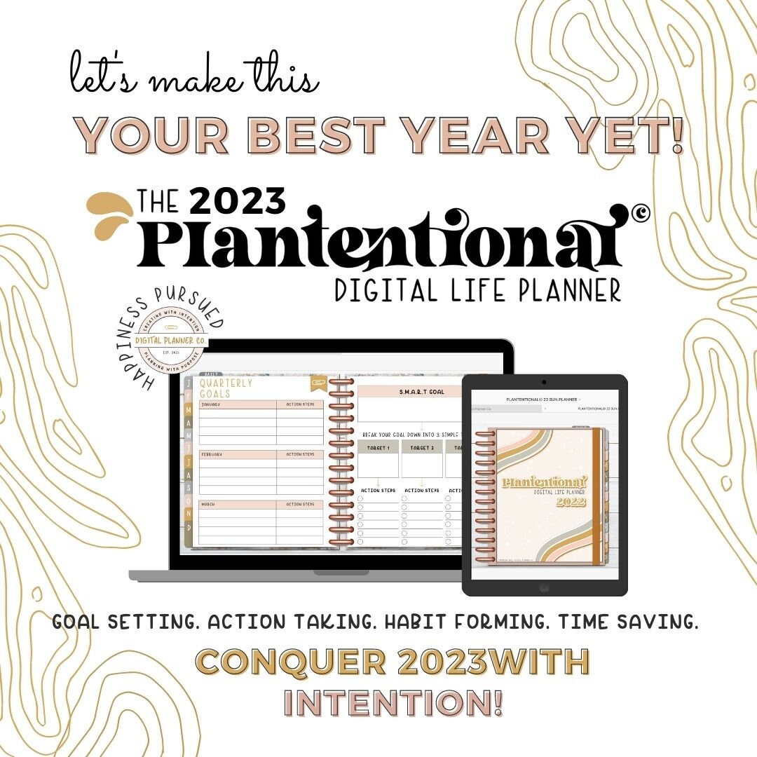 DIGITAL LIFE PLANNER Undated Sunday & Monday-start Calendars Goodnotes ...