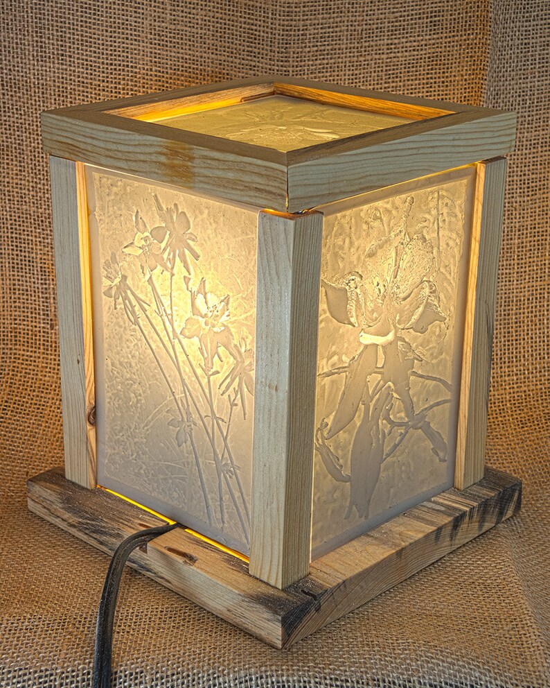 Lithophane Light, Columbine Wildflower Lantern, 01 - Etsy