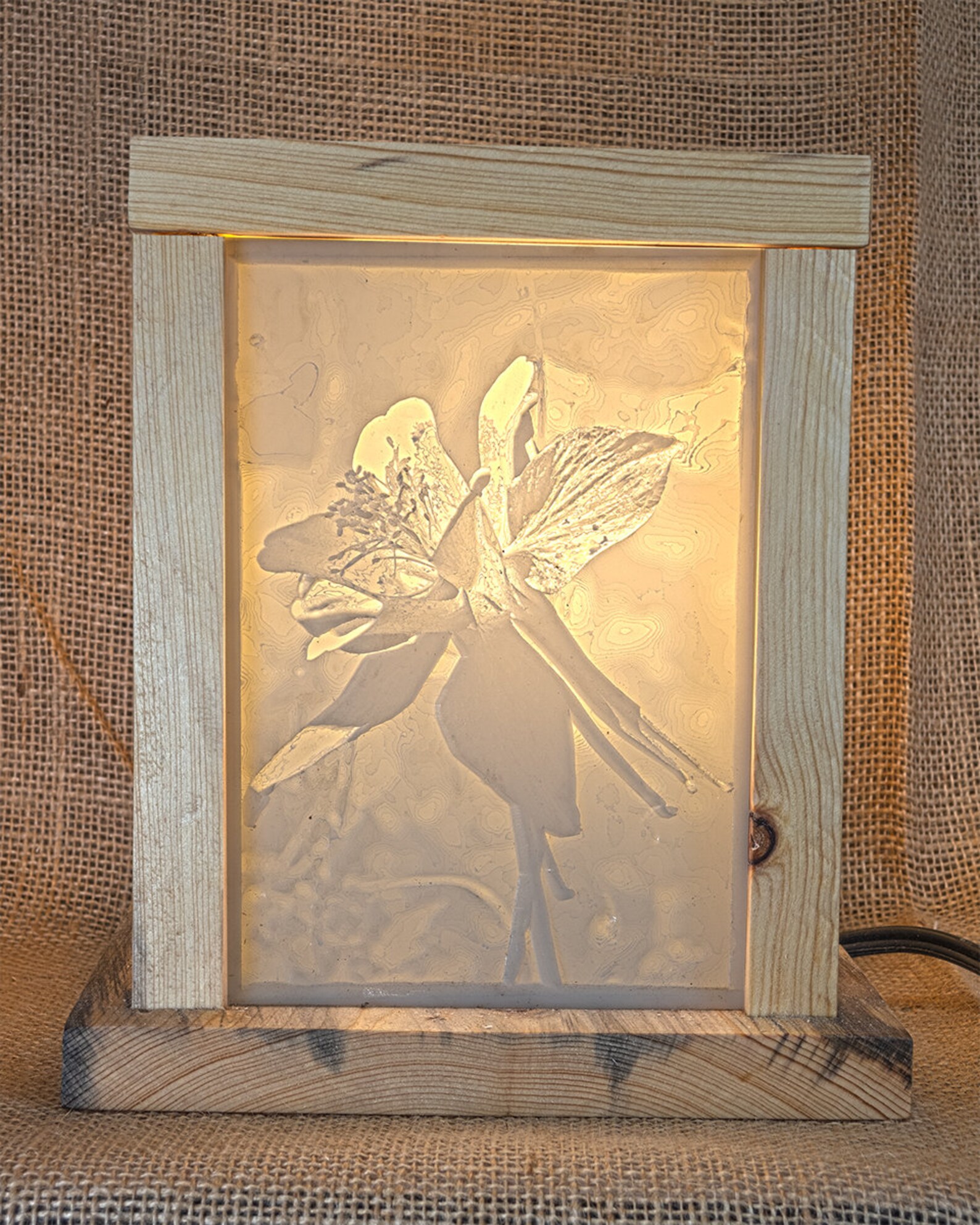 Lithophane Light, Columbine Wildflower Lantern, 01 - Etsy