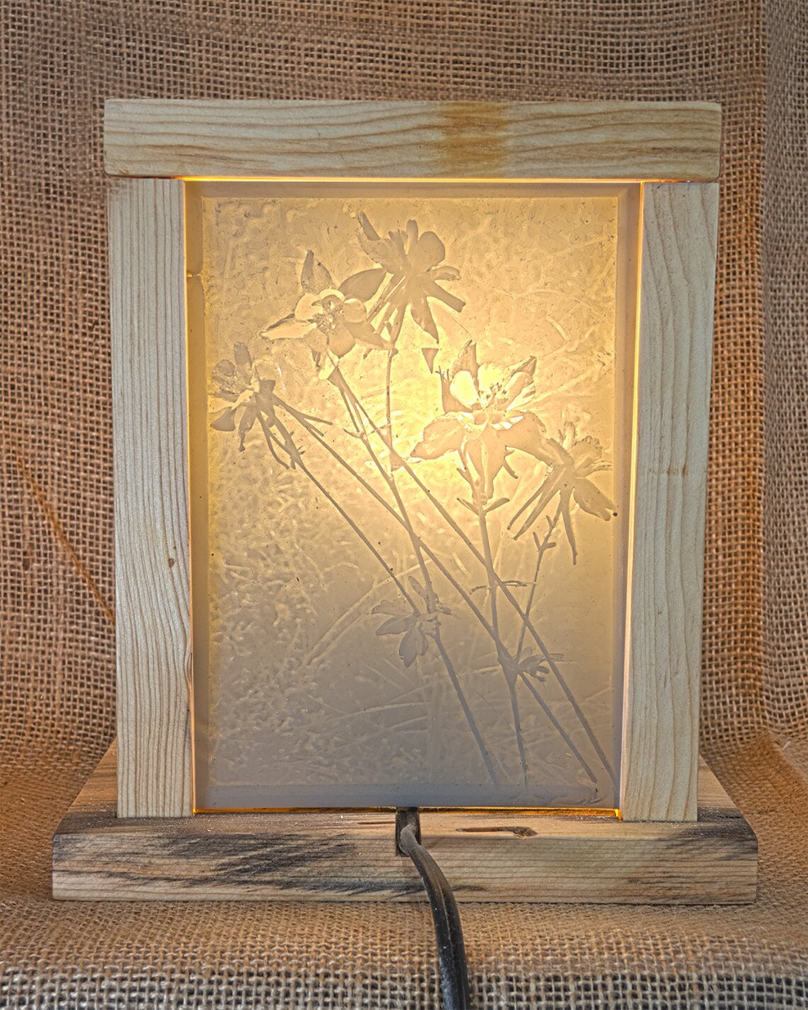 Lithophane Light, Columbine Wildflower Lantern, 01 - Etsy