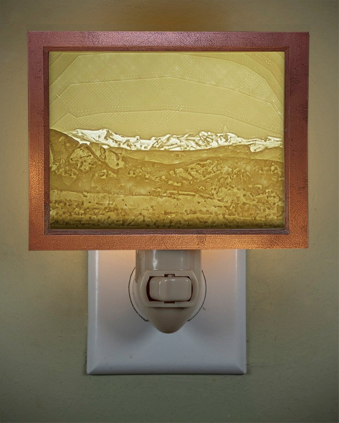 Nightlight 3D Printed Lithophane – Flatirons and Indian Peaks #07 - Etsy