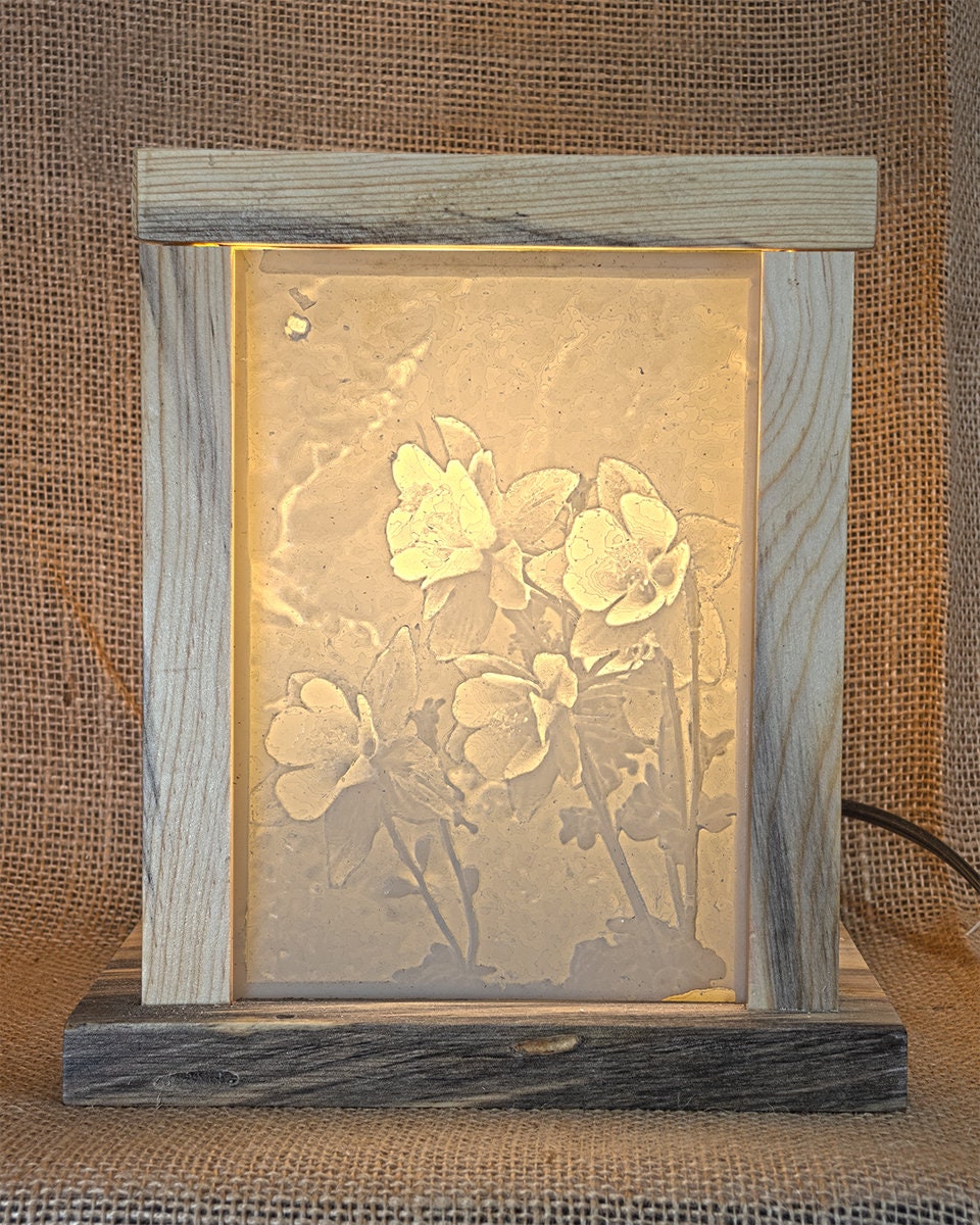 Lithophane Light, Columbine Wildflower Lantern, 01 - Etsy