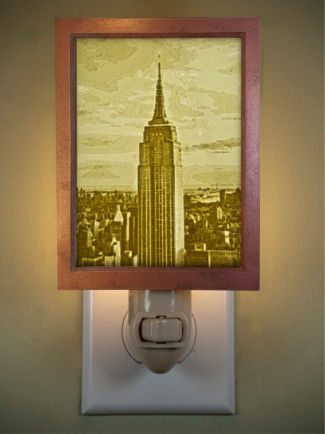 Nightlight 3D Printed Lithophane – Travel - Empire State Building - Etsy
