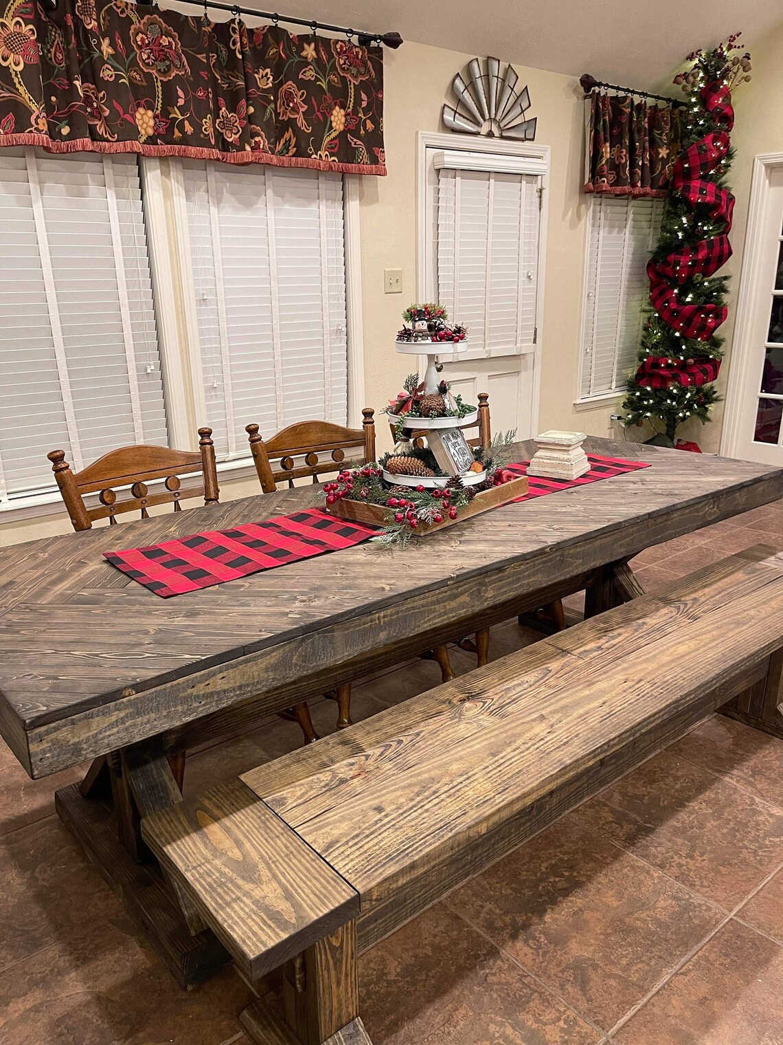 Handcrafted Herringbone Tables: Rustic Charm & Custom Designs - Etsy