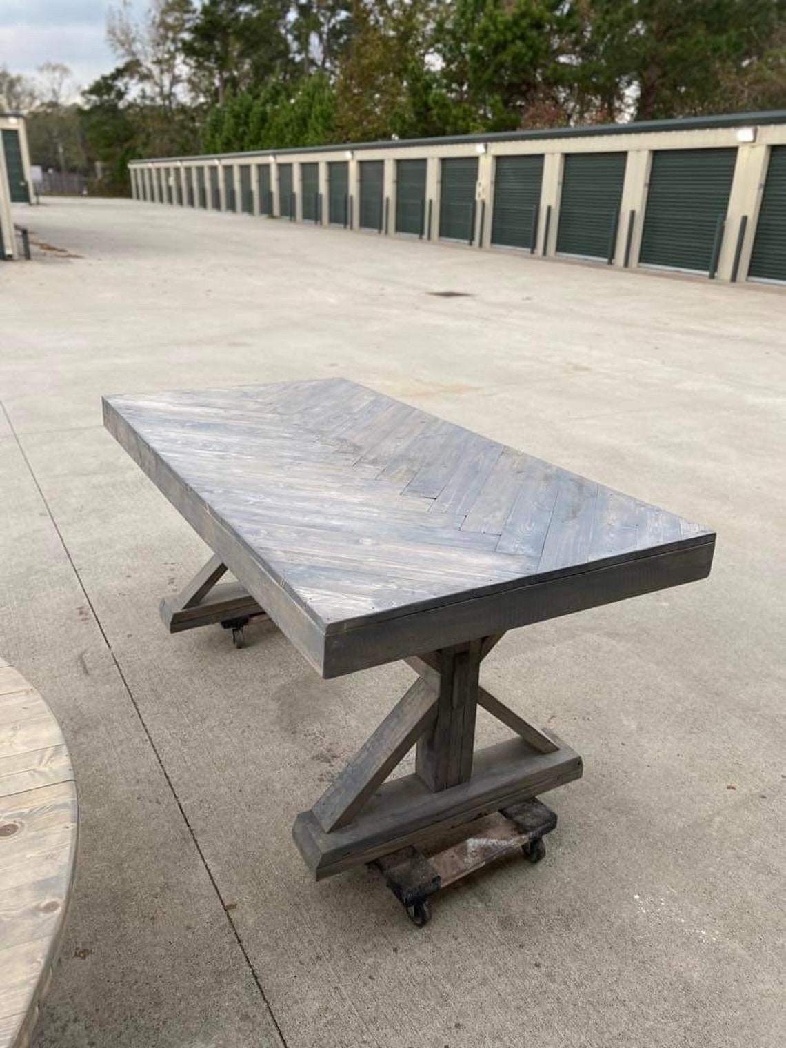 Handcrafted Herringbone Tables: Rustic Charm & Custom Designs - Etsy