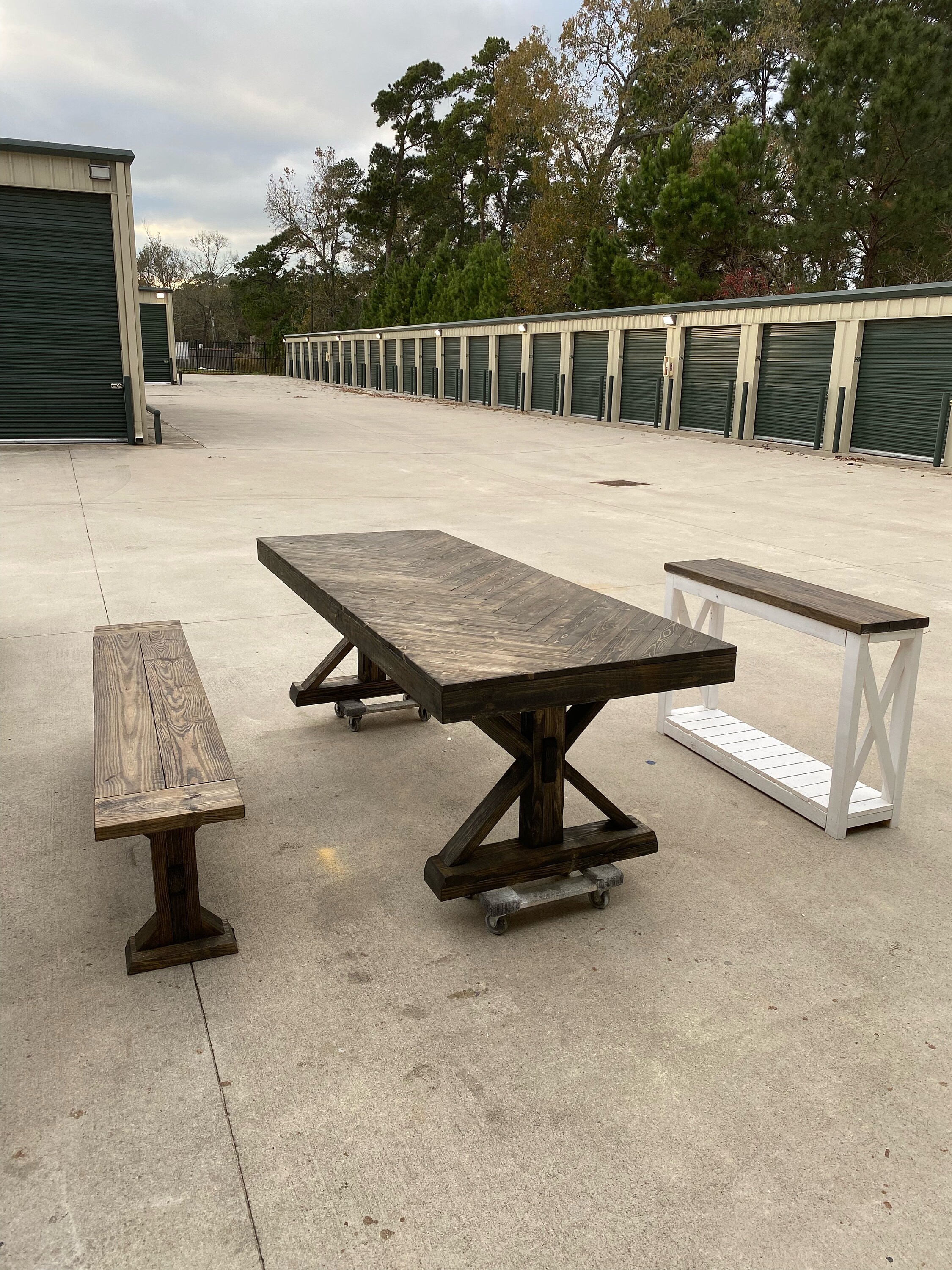 Handcrafted Herringbone Tables: Rustic Charm & Custom Designs - Etsy