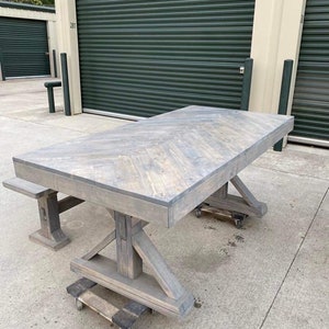 Handcrafted Herringbone Tables: Rustic Charm & Custom Designs - Etsy