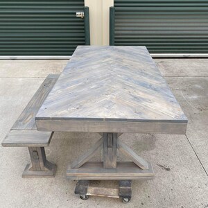 Handcrafted Herringbone Tables: Rustic Charm & Custom Designs - Etsy