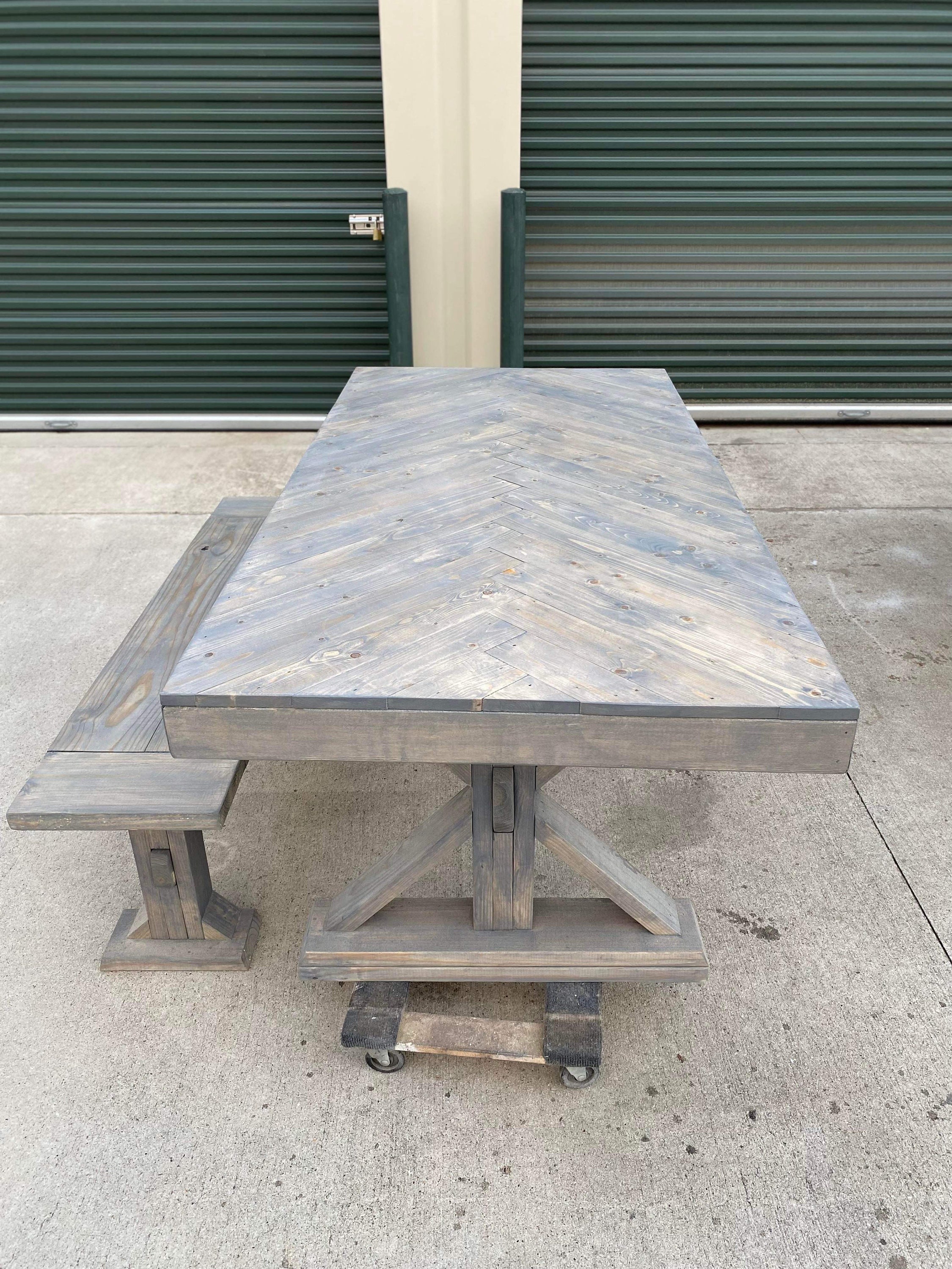 Handcrafted Herringbone Tables: Rustic Charm & Custom Designs - Etsy