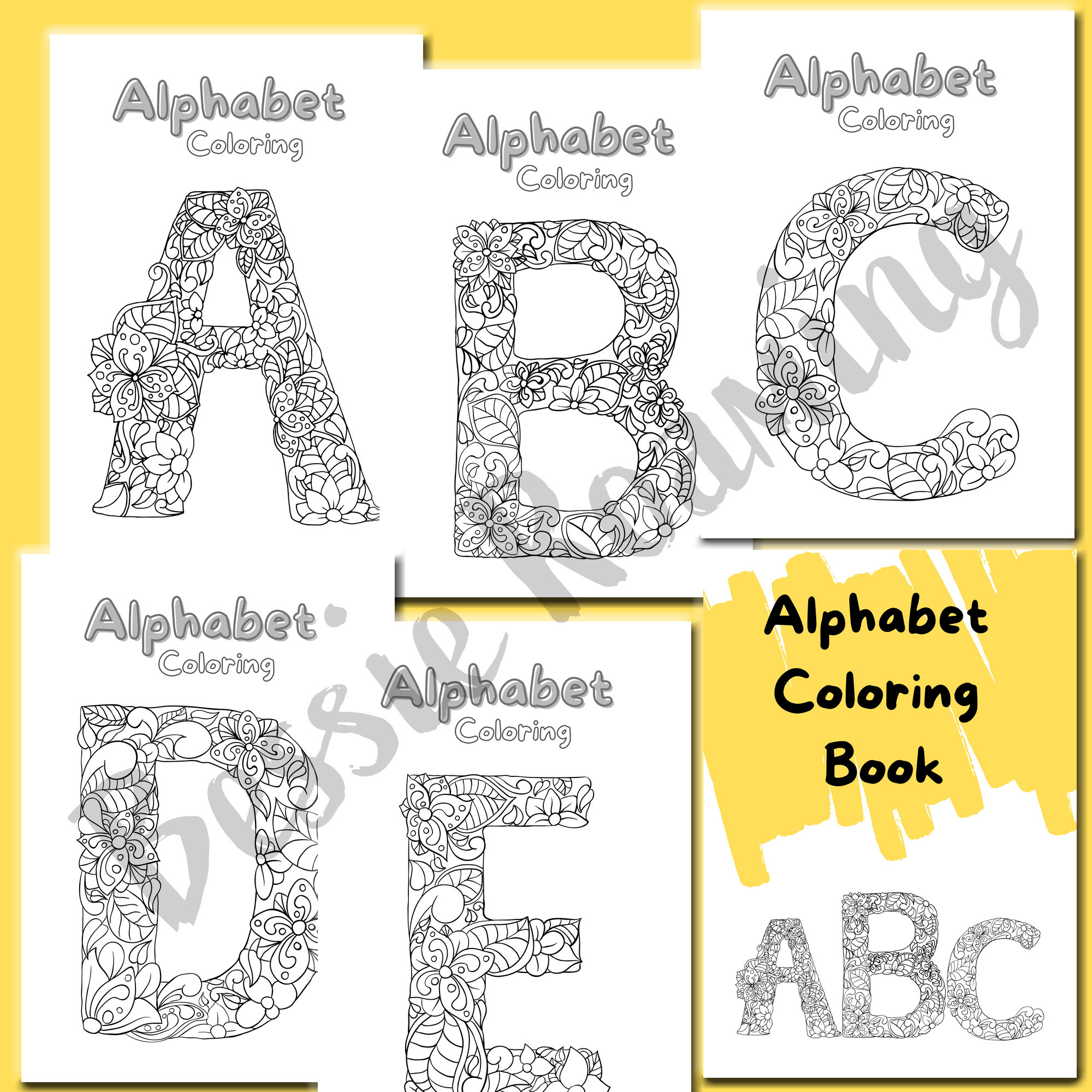 Alphabet Coloring Book for Kids Printable - Instant Download - Etsy