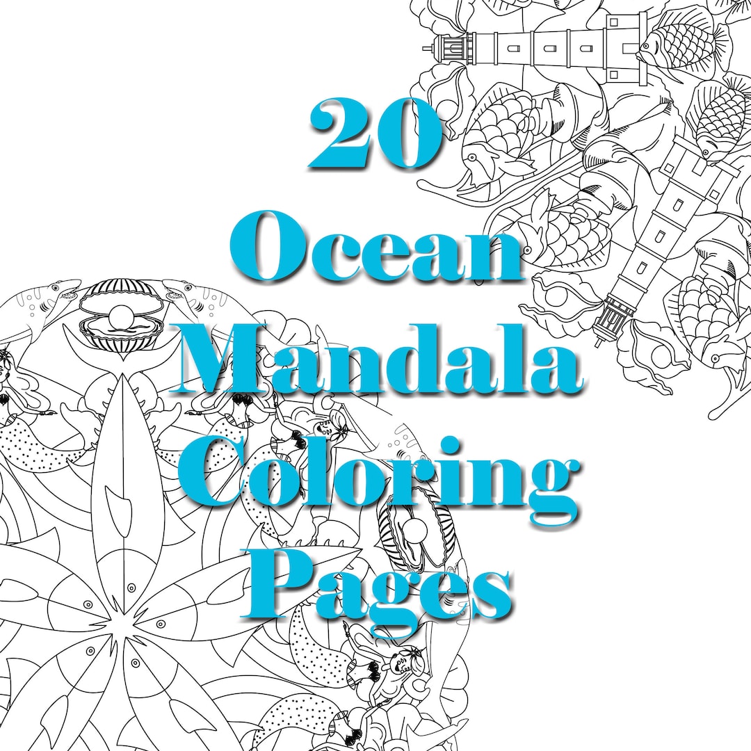 Mandala Coloring Pages - Adult Coloring Books - Etsy