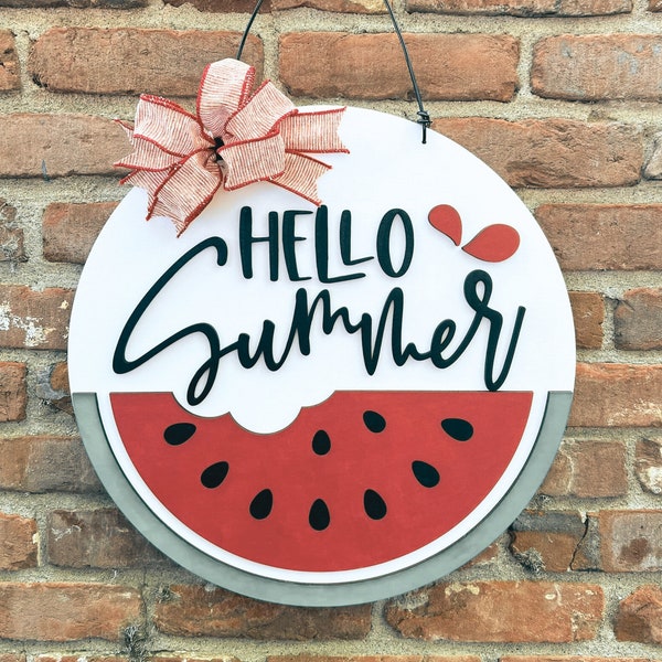 Hello Summer Door Hanger - Etsy