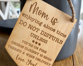 Mom is Working Sign - Etsy