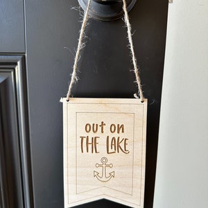 Out on the Lake Door Sign Doorbell Sign for Lake House Doorbell Sign on ...