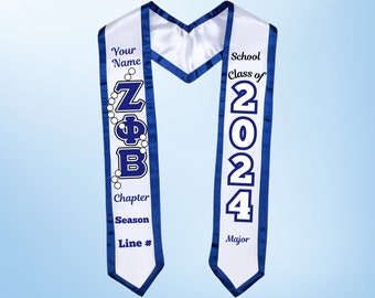 Zeta Phi Beta Pearl Stole - Etsy