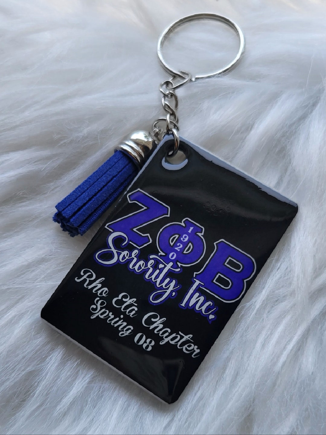 Zeta Phi Beta Keychain - Etsy