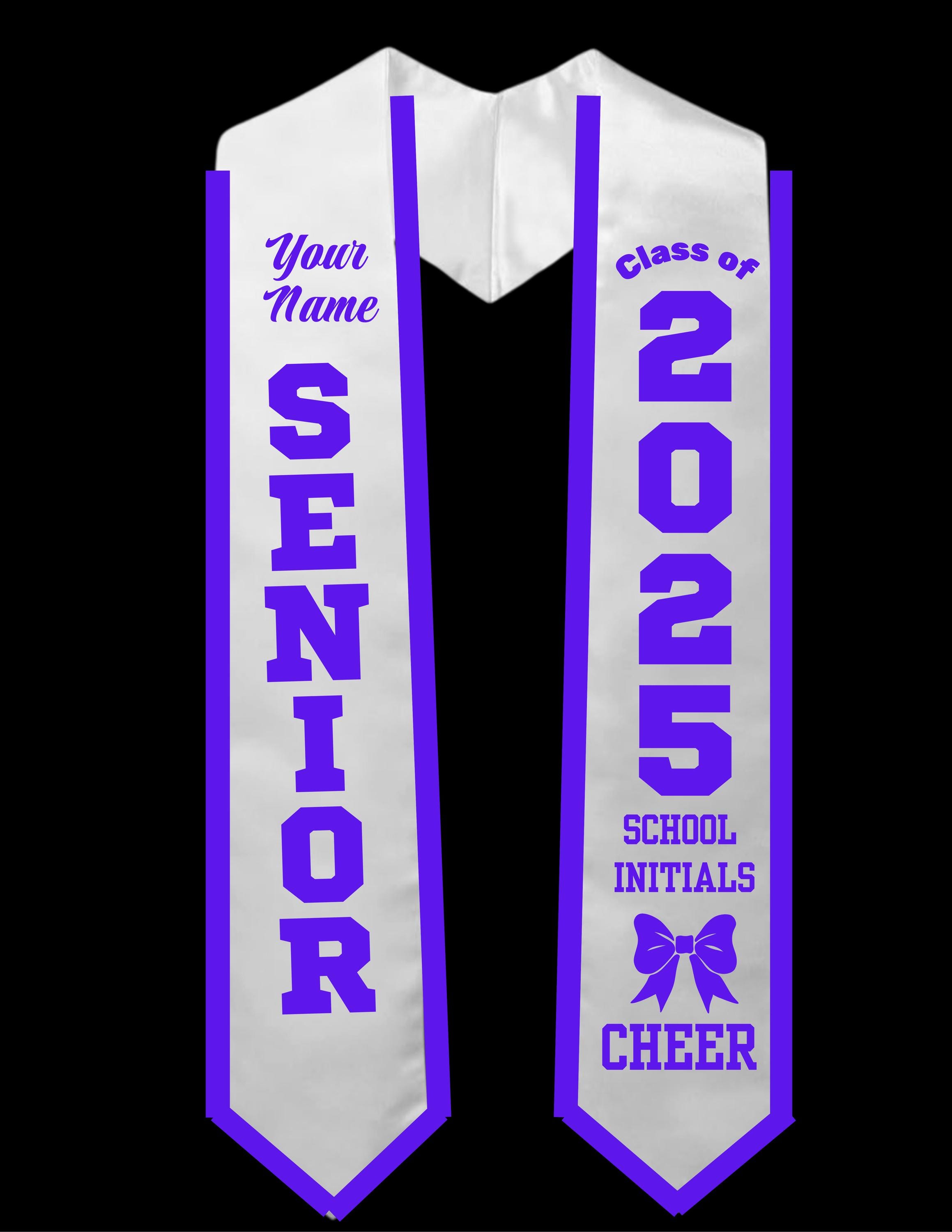 Personalized Glitter Senior Stole: Senior Night Keepsake, Cheer, Sports ...