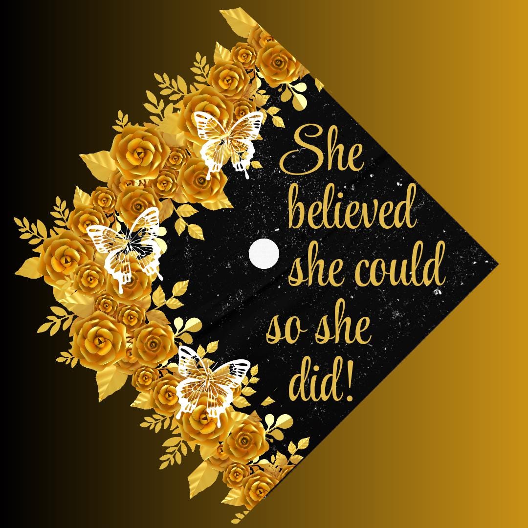 Graduation Cap Topper/3d Paper Flowers Shimmer/graduation Cap ...