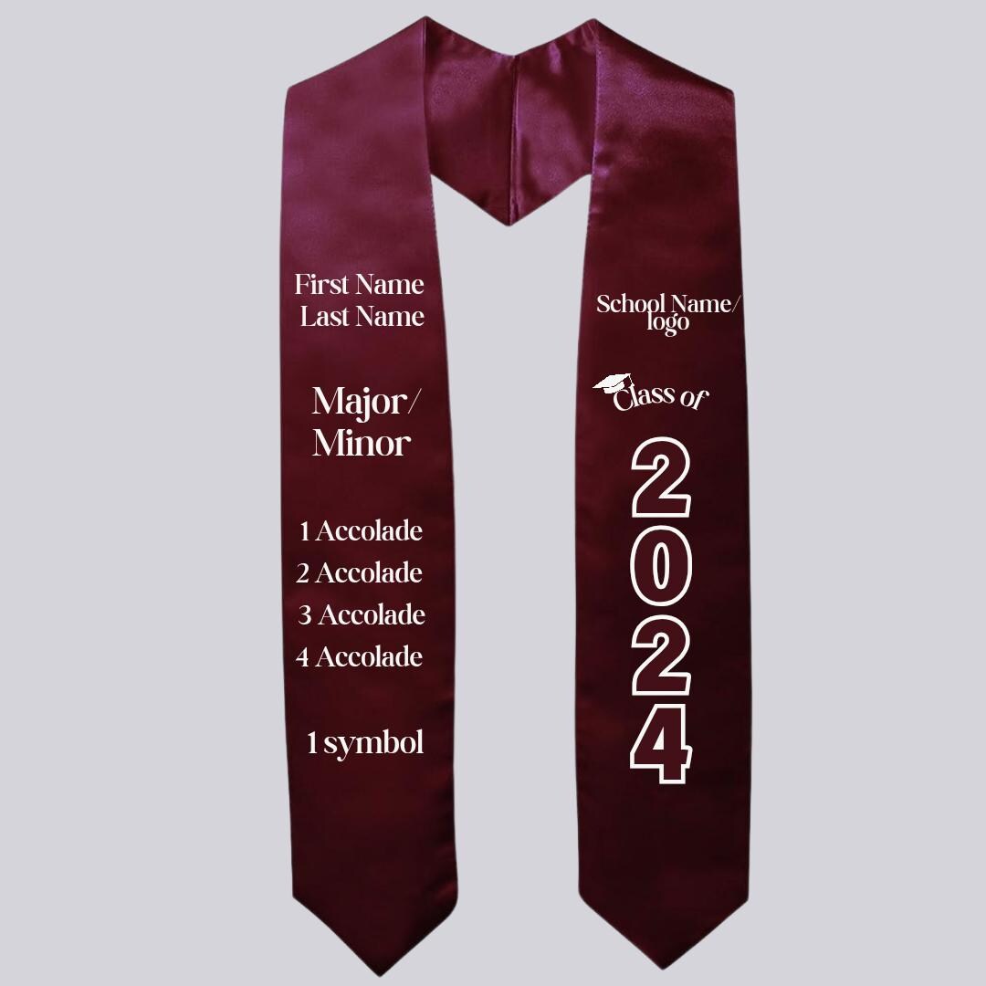 Pre-design College Graduation Stole, Graduation, Graduate, Grad Stole ...